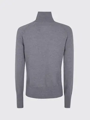 JOSEPH 100% Cashmere Turtleneck Jumper With Long Sleeves And Ribbed Trims - Grey
