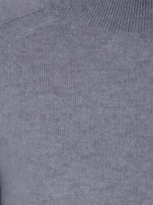 JOSEPH 100% Cashmere Turtleneck Jumper With Long Sleeves And Ribbed Trims - Grey