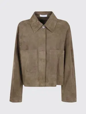 JOSEPH Suede Leather Shirt Jacket With Patch Pockets And Dropped Shoulders