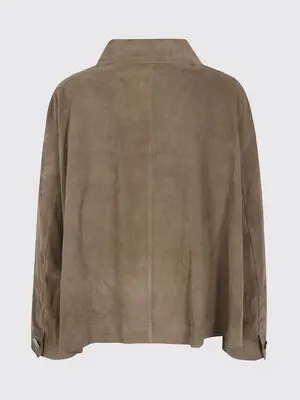 JOSEPH Suede Leather Shirt Jacket With Patch Pockets And Dropped Shoulders