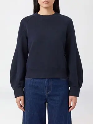Sacai Crewneck Cotton-blend Sweatshirt - Black