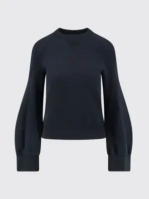 Sacai Crewneck Cotton-blend Sweatshirt - Black