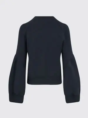 Sacai Crewneck Cotton-blend Sweatshirt - Black