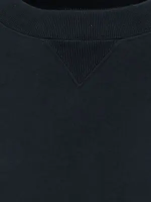 Sacai Crewneck Cotton-blend Sweatshirt - Black