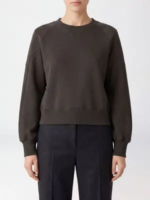 Sacai Crewneck Cotton-blend Sweatshirt With Long Sleeves And Elasticated Cuffs