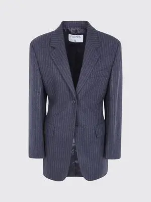 Filippa K Pinstriped Single-breasted Slim Fit Blazer In A Wool Blend
