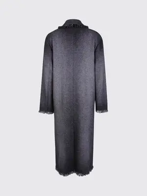 Avant Toi Virgin Wool-blend Coat With Shawl Collar And Fringed Hem