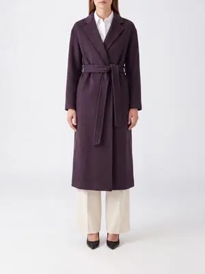 Filippa K Hooded Wool Robe Coat With A Tie-waist Belt