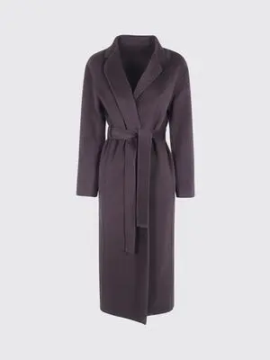 Filippa K Hooded Wool Robe Coat With A Tie-waist Belt