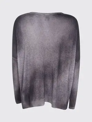 Avant Toi Pure Cashmere Crewneck Jumper With Abstract Pattern And Dropped Shoulders
