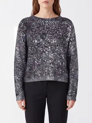 Avant Toi Cashmere And Silk Crewneck Jumper Embellished With Sequin Embroidery - Green