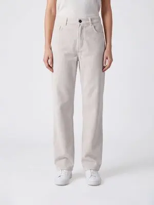 RÓHE High-waisted Corduroy Straight-leg Trousers