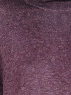 Avant Toi Wool And Cashmere Blend Turtleneck Jumper With Long Sleeves And Ribbed Trims - Red