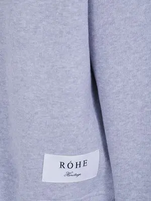 RÓHE Relaxed Fit Crewneck Sweatshirt In Organic Cotton With Dropped Shoulders