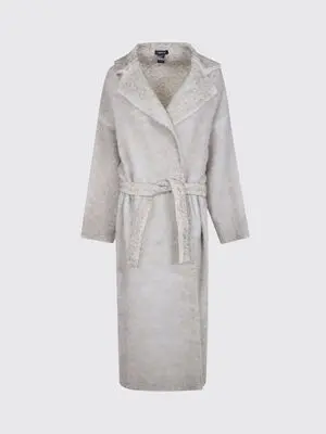 Avant Toi Alpaca Wool Dressing Gown Coat With Hood And Waist Belt - Grey