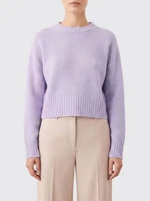 KUJTEN 100% Cashmere Crewneck Jumper With Dropped Shoulders - Pink