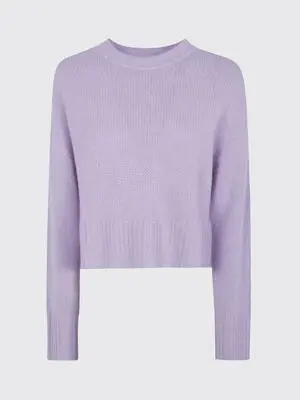 KUJTEN 100% Cashmere Crewneck Jumper With Dropped Shoulders - Pink