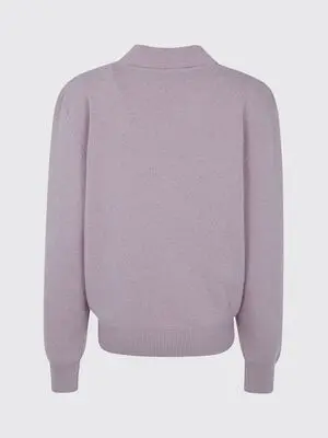 RÓHE Long-sleeved Knit Polo Shirt In Wool, Silk, And Cashmere Blend
