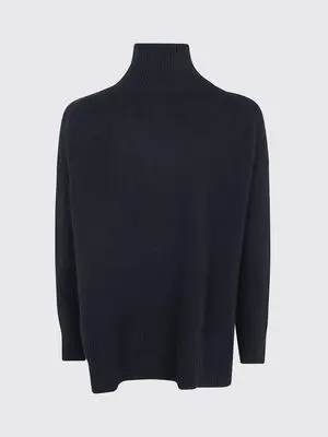 KUJTEN 100% Cashmere Turtleneck Jumper With Long Sleeves And Ribbed Trims - Black