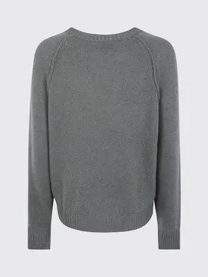 KUJTEN 100% Cashmere Crewneck Jumper With Long Sleeves And Ribbed Trims - Green