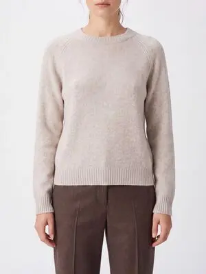 KUJTEN 100% Cashmere Crewneck Jumper With Long Sleeves And Ribbed Trims Nude