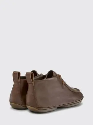 Camper Right Nina Smooth Leather Desert Boots With Tie Fastening