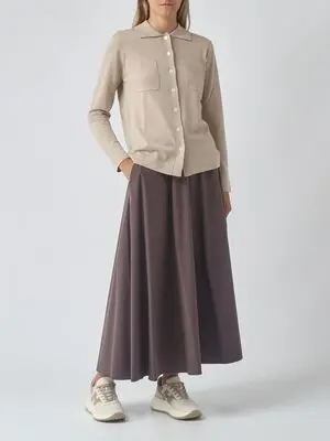 Max Mara Virgin Wool Polo Cardigan With Patch Pockets