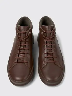Camper Chasis Sport Smooth Leather Lace-up Ankle Boots With Round Toe