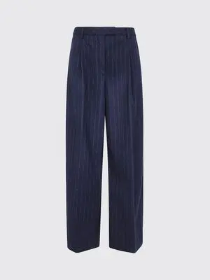 THELATEST Deva High-waisted Pinstriped Wide-leg Trousers In Wool Blend