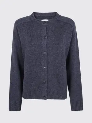 Loulou De Saison Wool And Cashmere Crewneck Cardigan - Grey