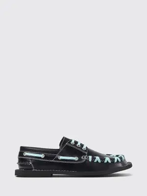 Camper Calfskin Eki Boat Shoes With Embroidery