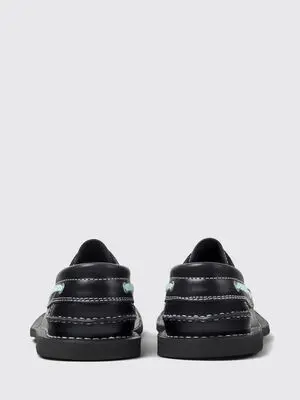 Camper Calfskin Eki Boat Shoes With Embroidery