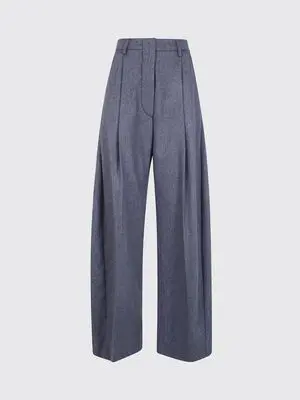 THELATEST Billie High-waisted Wide-leg Pleated Trousers In Wool Blend