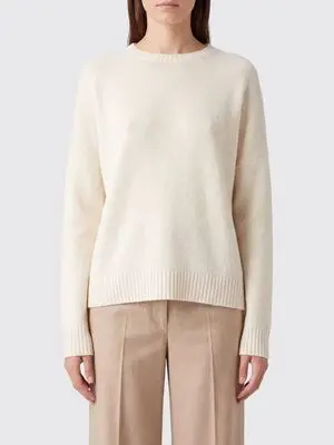 KUJTEN 100% Cashmere Crewneck Jumper With Long Sleeves And Ribbed Trims - Blue