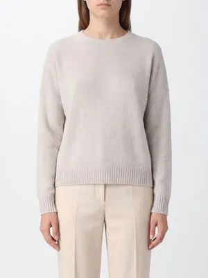KUJTEN 100% Cashmere Crewneck Jumper With Long Sleeves And Ribbed Trims - Nude