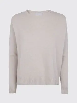 KUJTEN 100% Cashmere Crewneck Jumper With Long Sleeves And Ribbed Trims - Nude