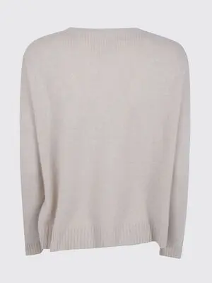 KUJTEN 100% Cashmere Crewneck Jumper With Long Sleeves And Ribbed Trims - Nude