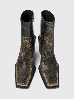 Camper Escandalo Bi Crackled Leather Western Boots
