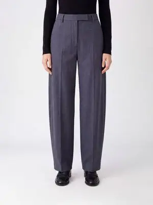 THELATEST Dina High-waisted Baggy Wide-leg Trousers In Virgin Wool Blend - Grey