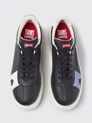 Camper Twins Low-top Calfskin Trainers With Contrast Logo