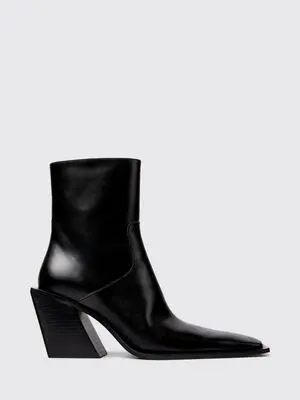 Camper Escandalo Smooth Leather Western Boots With Flared Heel - Black