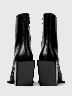 Camper Escandalo Smooth Leather Western Boots With Flared Heel