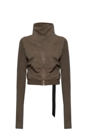 Rick Owens Sweatshirt With Asymmetric Zipper