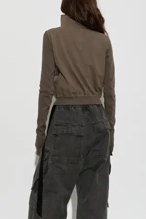 Rick Owens Sweatshirt With Asymmetric Zipper
