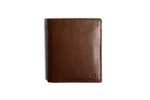 HARBER LONDON Leather Bifold Zip Wallet With Rfid Protection Deep - Brown