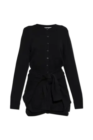 Alexander Wang Long Sleeve Mini Dress With Tie Detail