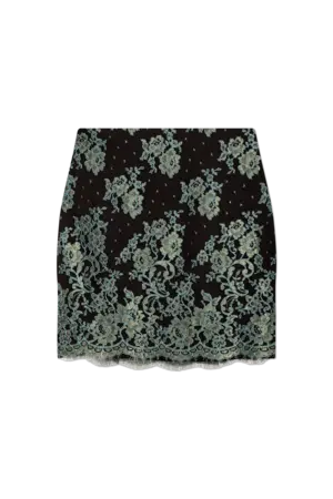 Valentino Garavani Lace And Lurex Mini Skirt