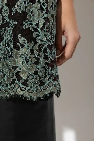 Valentino Garavani Lace And Lurex Mini Skirt