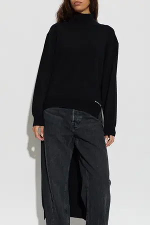 Alexander Wang Wool Sweater With An Asymmetrical Cut