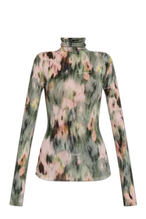 Off-White Top With A Stand-up Collar